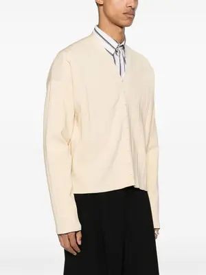 Jacquemus Pleated Ribbed Knit Cardigan