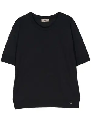 Herno Fine-knit Short-sleeved Jumper - Blue