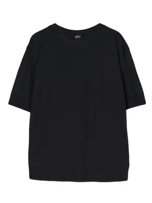 Herno Fine-knit Short-sleeved Jumper - Blue