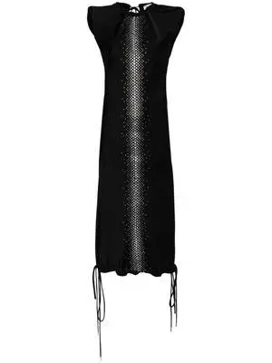 Attico Rhinestone-embellished Midi Dress