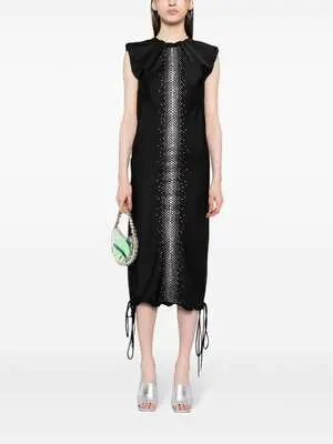 Attico Rhinestone-embellished Midi Dress