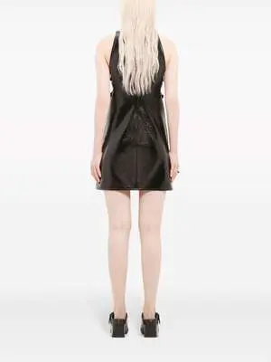 COURREGES Slash Buckle Mini Dress - Black