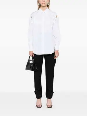 Alexander McQueen Cut-out Detail Cotton Shirt
