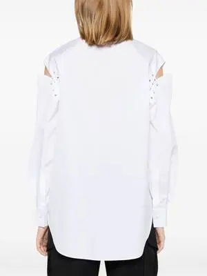 Alexander McQueen Cut-out Detail Cotton Shirt
