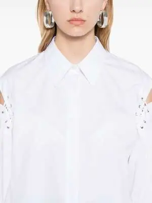 Alexander McQueen Cut-out Detail Cotton Shirt