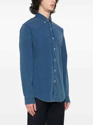 Polo Ralph Lauren Polo Pony-embroidery Seersucker Shirt - Blue