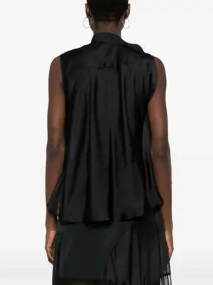 Sacai Asymmetric Satin Top