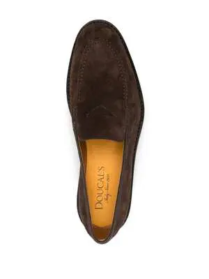 DOUCAL'S Almond-toe Suede Loafers