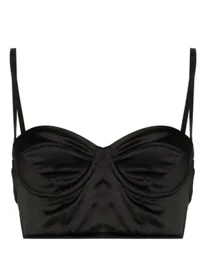 BLUGIRL Bustier Satin Bra - Black