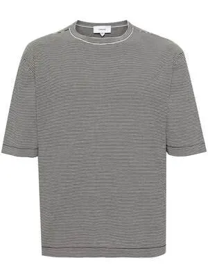 LARDINI Striped Cotton T-shirt - White