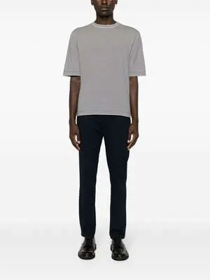 LARDINI Striped Cotton T-shirt - White