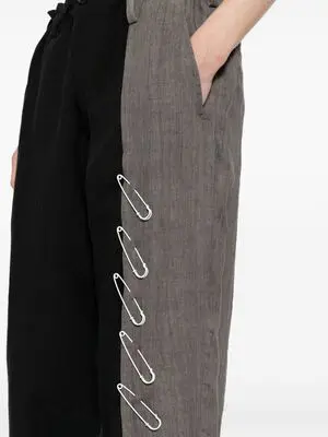 Yohji Yamamoto Two-tone Linen Trousers
