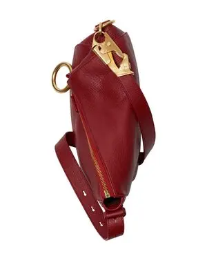 Burberry Knight Leather Shoulder Bag - Red