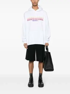 Dsquared2 Logo-print Cotton Hoodie - White