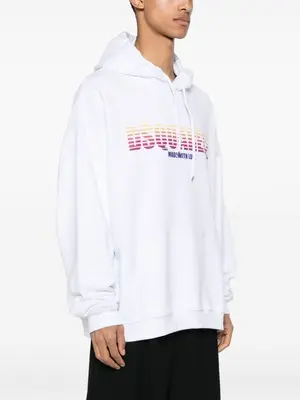 Dsquared2 Logo-print Cotton Hoodie - White