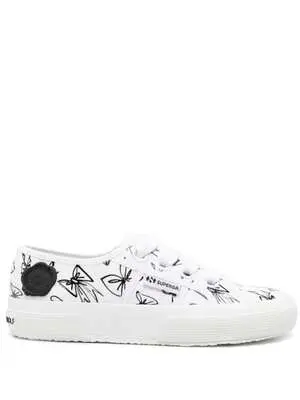 Viktor & Rolf X Superga Bow-print Canvas Sneakers