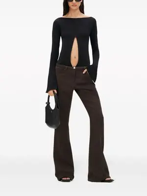 COURREGES Relaxed Bootcut Trousers - Brown
