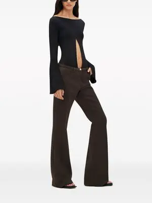 COURREGES Relaxed Bootcut Trousers - Brown