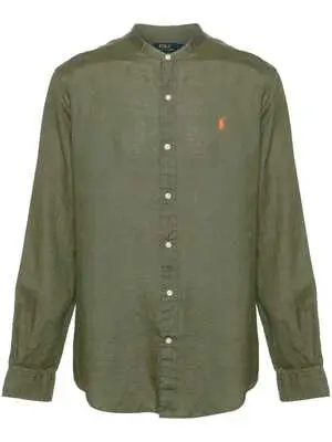 Polo Ralph Lauren Polo-pony-motif Linen Shirt - Green