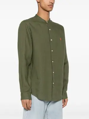 Polo Ralph Lauren Polo-pony-motif Linen Shirt - Green