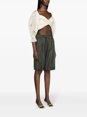 Zimmermann Acacia Birds-print Cropped Blouse