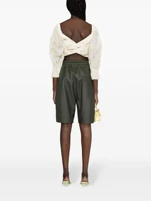 Zimmermann Acacia Birds-print Cropped Blouse