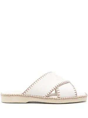 Hogan H660 Leather Sandals - Neutrals