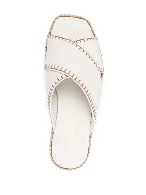 Hogan H660 Leather Sandals - Neutrals