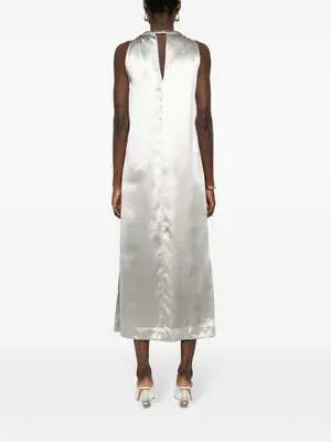 Loulou De Saison Morene Metallic Maxi Dress - Grey