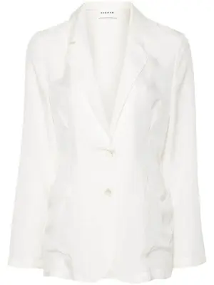Women's White Silk Blazers