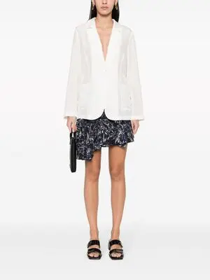 P.a.r.o.s.h Semi-sheer Silk Blazer - Neutrals