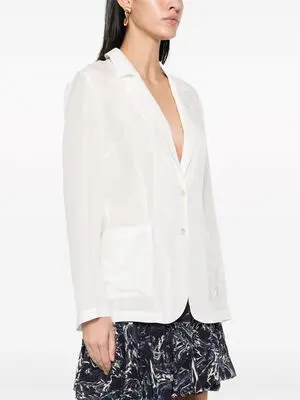 P.a.r.o.s.h Semi-sheer Silk Blazer - Neutrals
