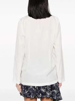 P.a.r.o.s.h Semi-sheer Silk Blazer - Neutrals