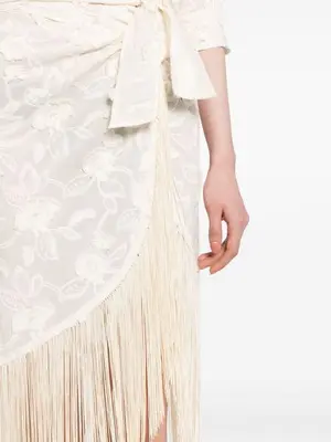 JBQ Vera Fringed Wrap Skirt