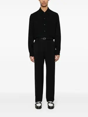 Séfr Crepe Long-sleeved Shirt - Black