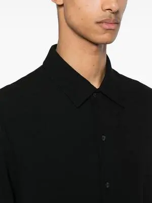 Séfr Crepe Long-sleeved Shirt - Black