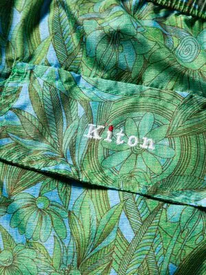 Kiton Logo-embroidered Swim Shorts - Green