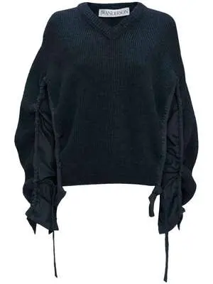 JW Anderson Ruched Wool-blend Jumper