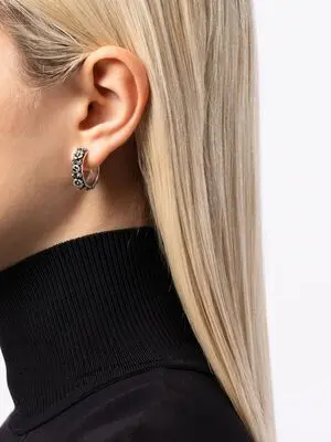 Gucci Sterling Interlocking G Hoop Earrings
