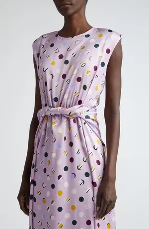 St. John Collage Dots Maxi Dress