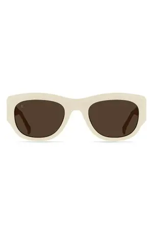 Raen Lonso Rectangular Sunglasses - New Blonde/ Vibrant Brown