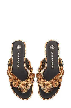 Tory Burch Raffia Flip Flop
