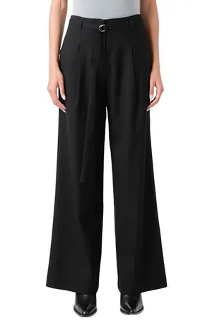 GREY LAB Pleated Belted Wide Leg Pants