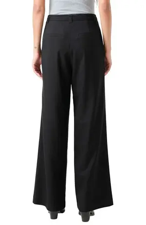 GREY LAB Pleated Belted Wide Leg Pants