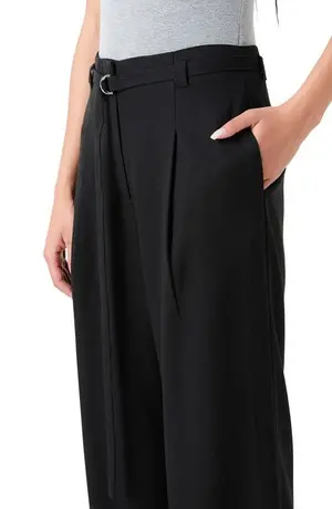 GREY LAB Pleated Belted Wide Leg Pants