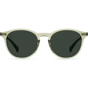 Raen Basq 50mm Polarized Round Sunglasses - Cambria/green Polar