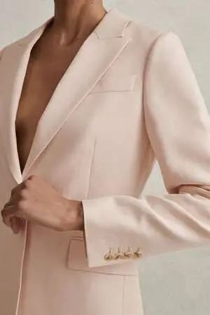 REISS Farrah Single-breasted Blazer With Tencel™ Fibers