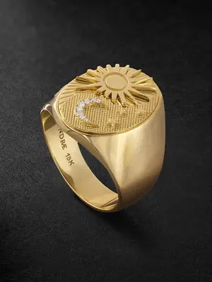 FOUNDRAE Big Daddy 18-karat Diamond Signet Ring - Gold
