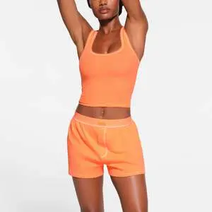 SKIMS SKIMS Cotton Rib Loose Boxer Apricot