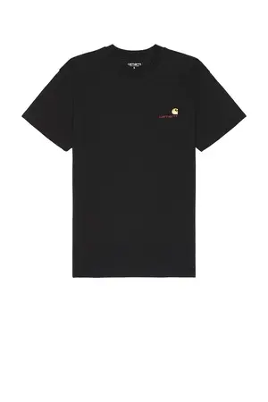 Carhartt Work In Progress Short Sleeve American Script T-shirt - Black